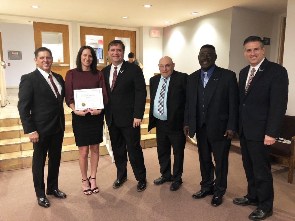 7) Elizabeth Ricci is honored for 12 years of service to the city.IMG ...